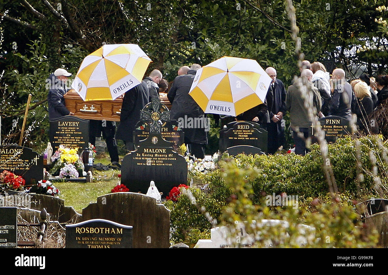 The funeral of Sinn Fein official turned British spy Denis Donaldson ...
