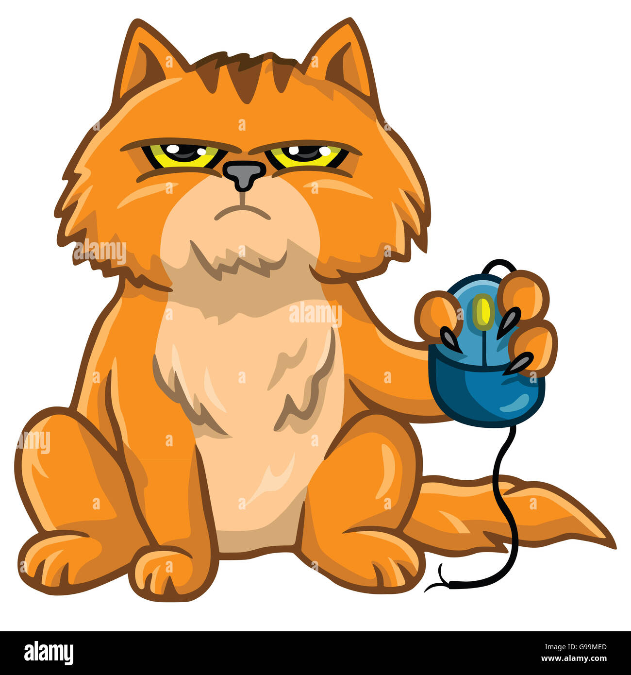 Cat Holding Computer Mouse Stock Photo - Alamy