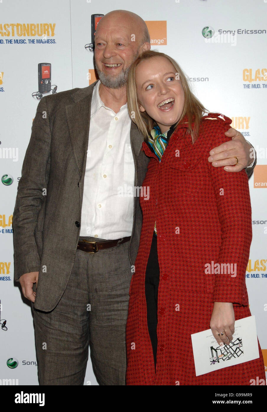 Michael eavis daughter emily arrive premiere glastonbury hi-res stock ...