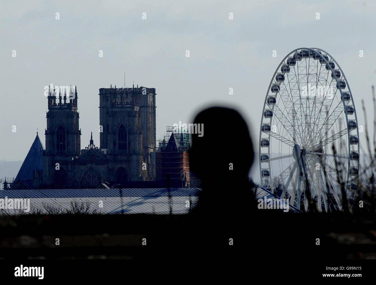 The York Eye joins York Minster on the skyline of York today as the new ...