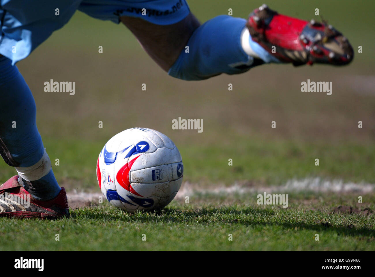 Football ball boot kick boot ball detail hi-res stock photography and ...