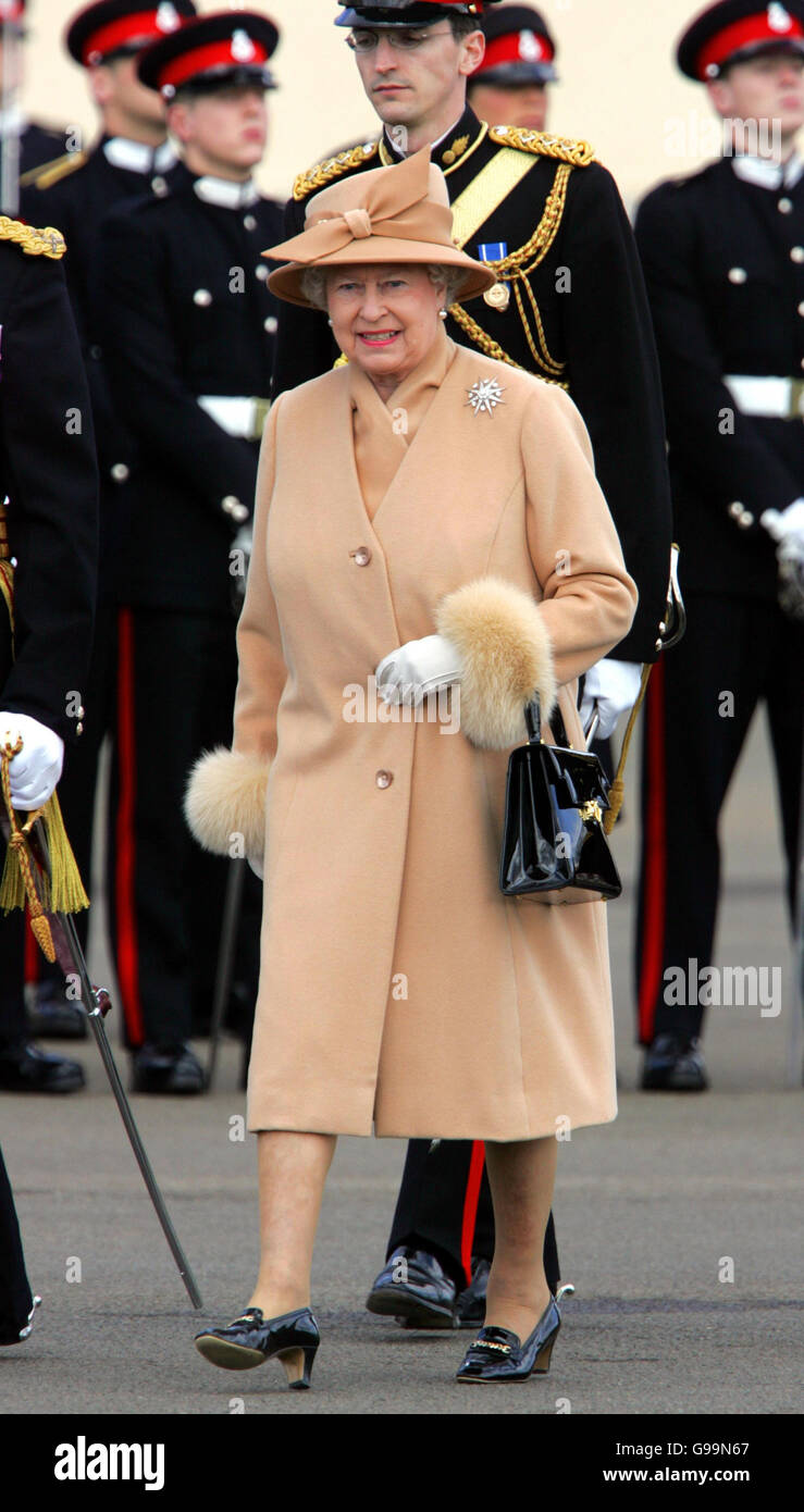 Queen Elizabeth II reviews The Sovereign's Parade at the Royal Military ...