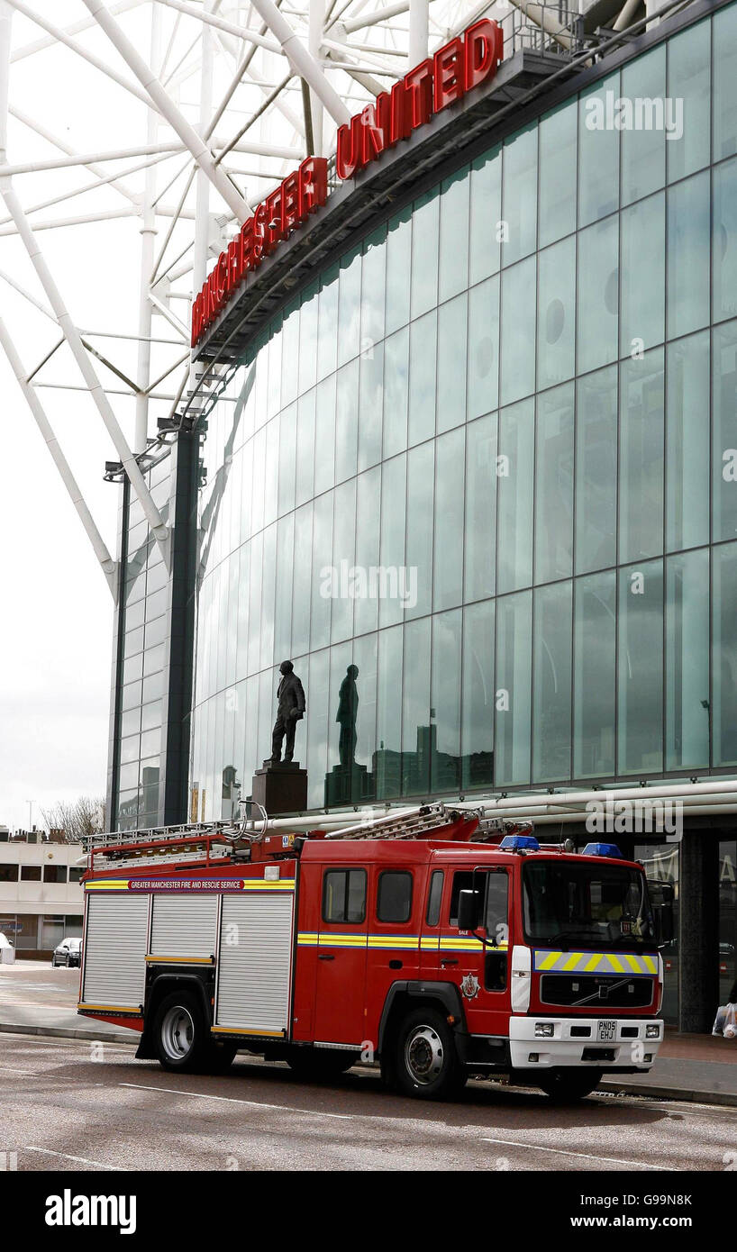 FIRE United Manchester Stock Photo - Alamy