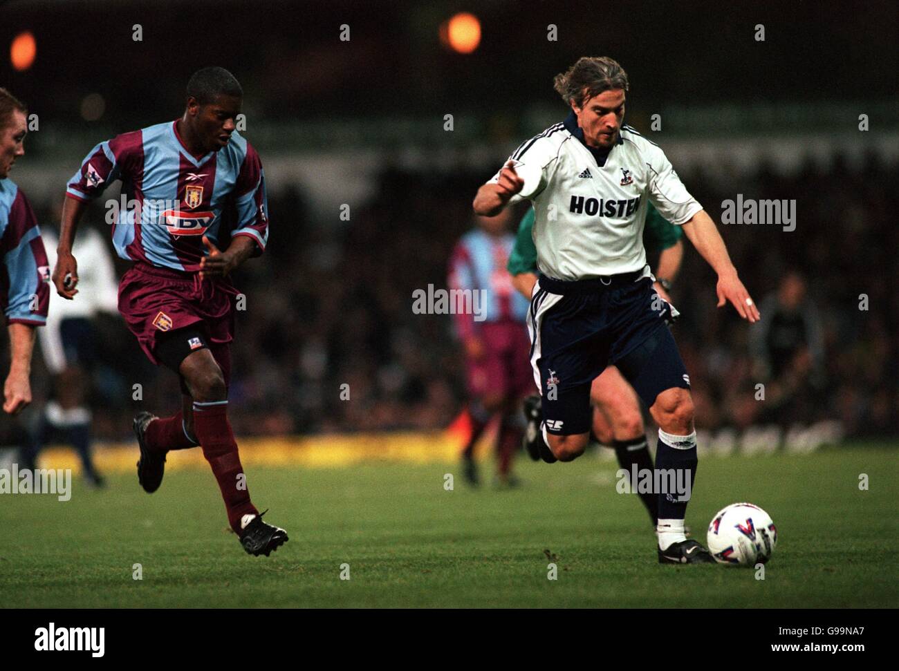 Aston villas ian taylor chases down tottenham hotspurs david ginola hi ...
