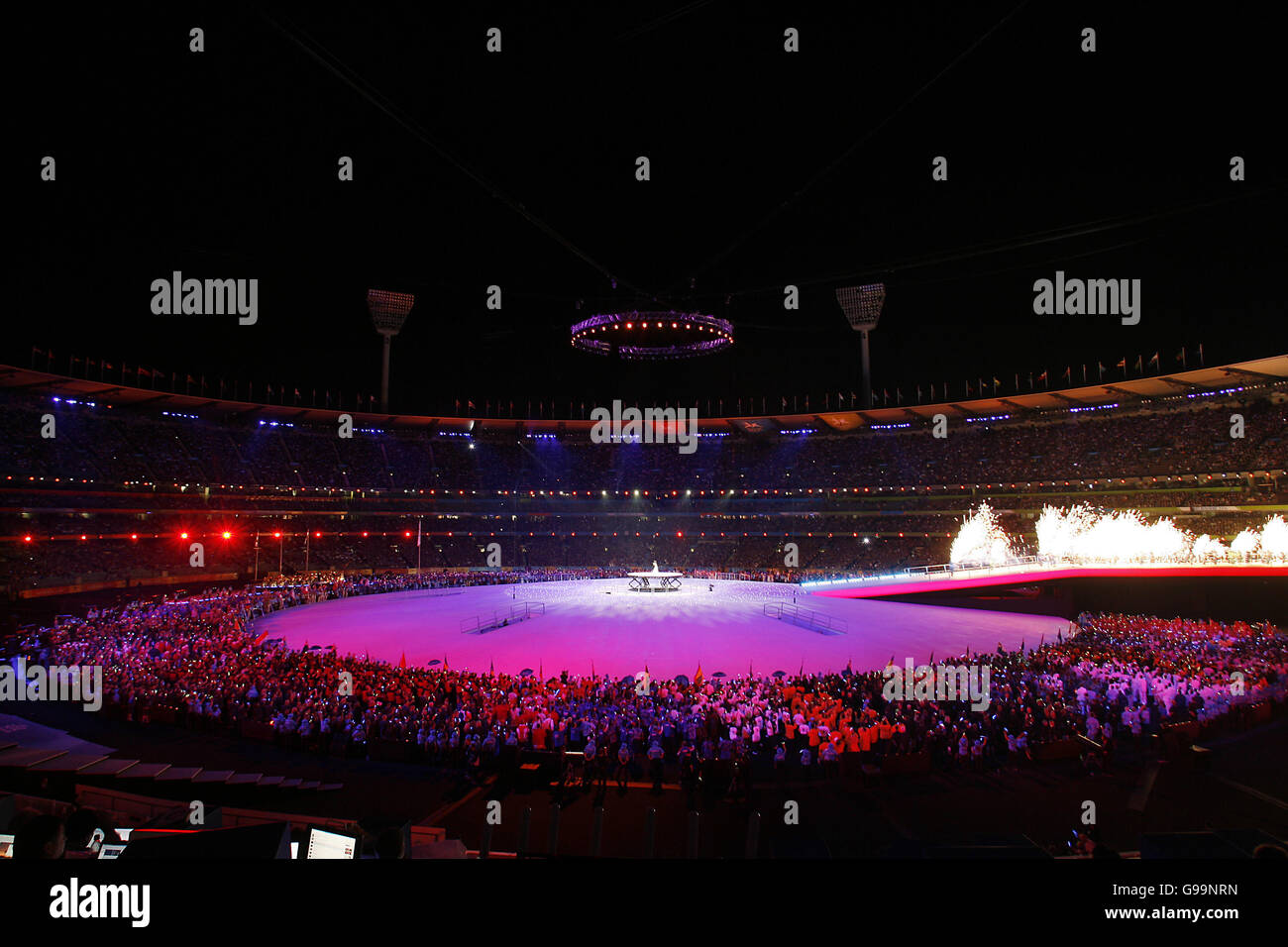 A scene from the opening ceremony of the Commonwealth Games at the ...
