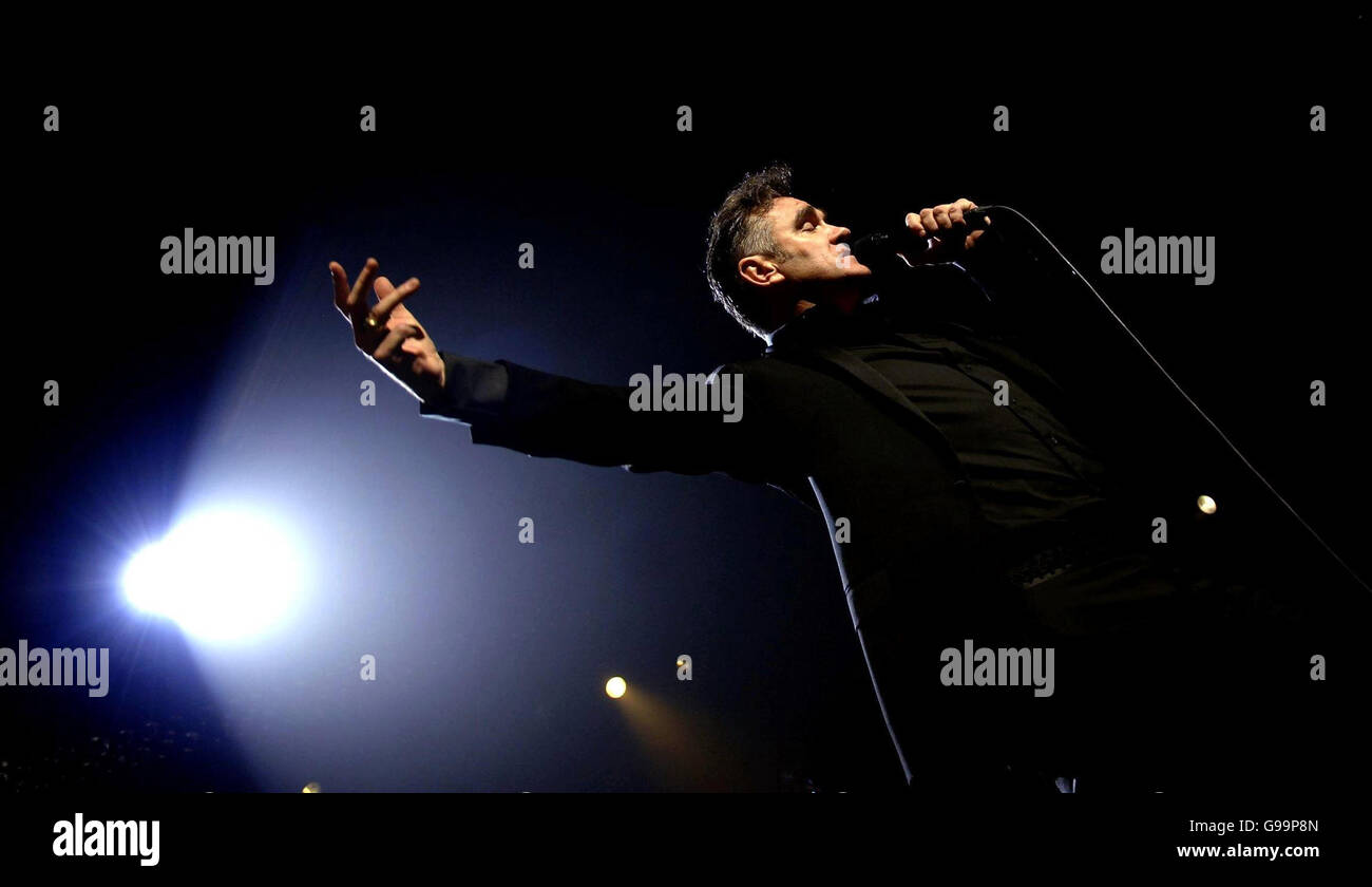 Morrissey performs on stage hi-res stock photography and images - Alamy