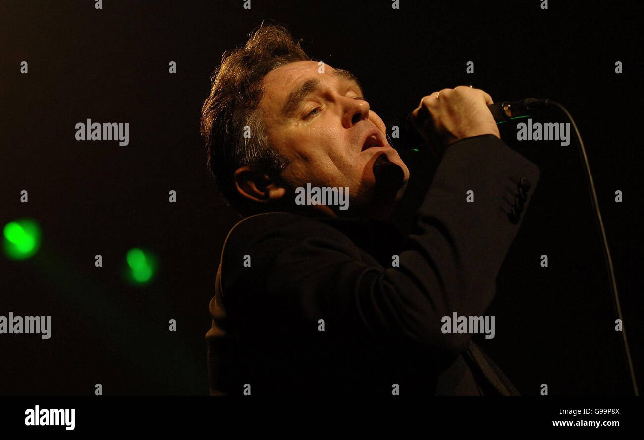 Morrissey performs on stage hi-res stock photography and images - Alamy
