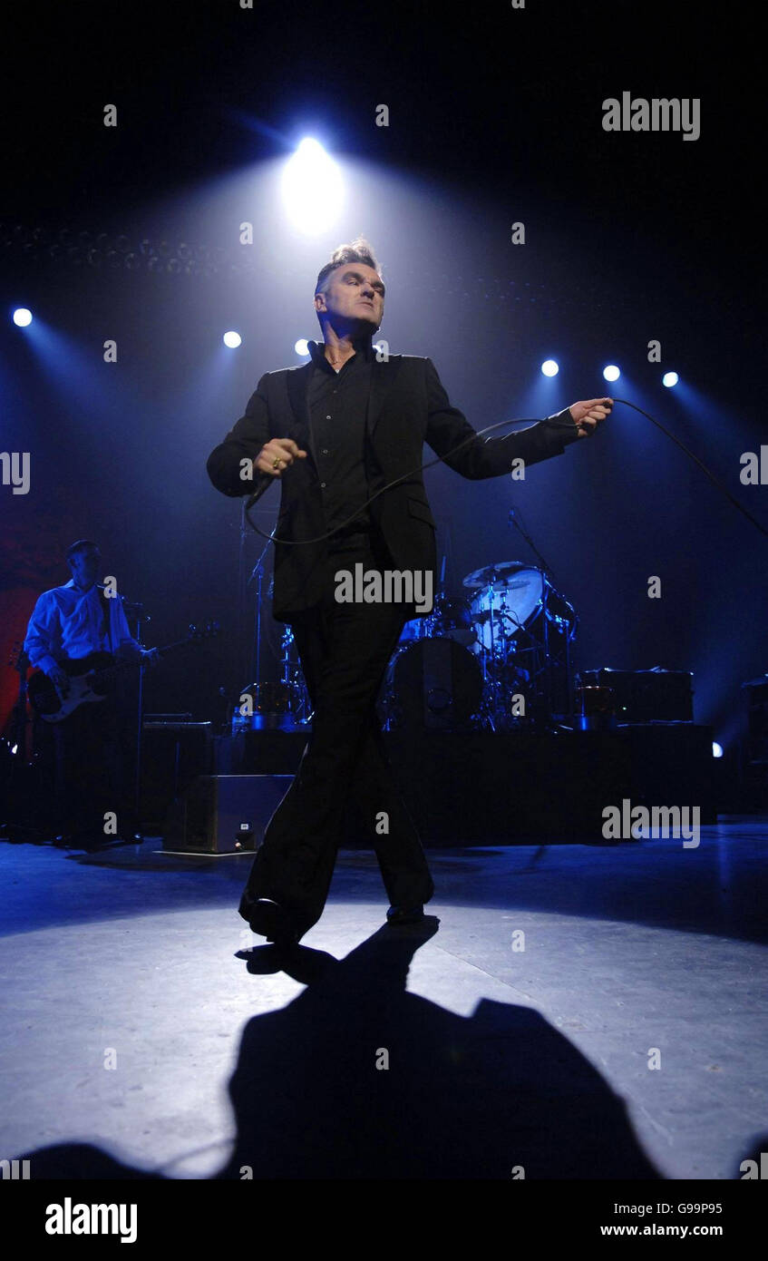 Morrissey performs on stage lowry centre hi-res stock photography and ...
