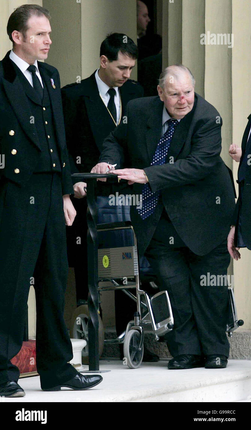 Bertie Hucklesby from Toddington, Bedfordshire, gets some help after a ...