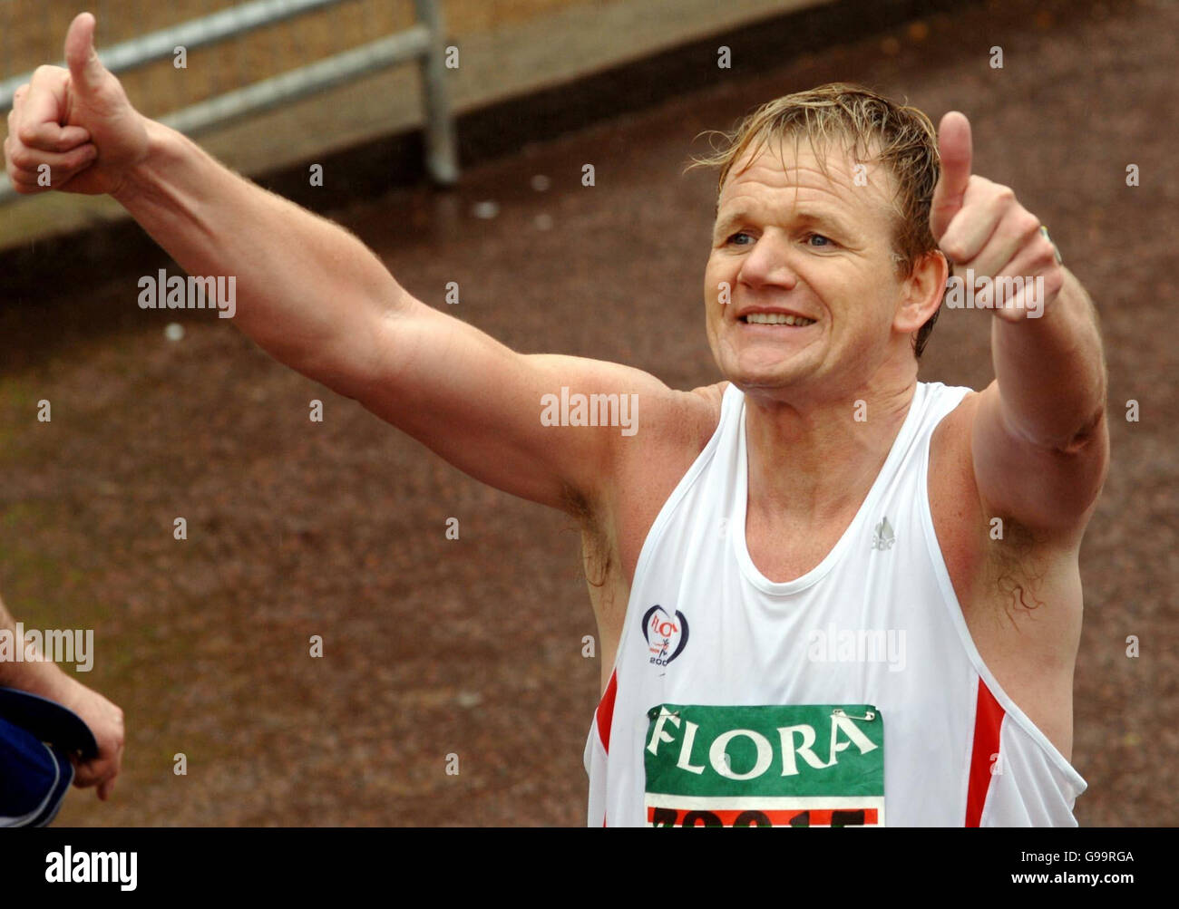 Celebrity chef gordon ramsay crosses finish london marathon hi-res ...