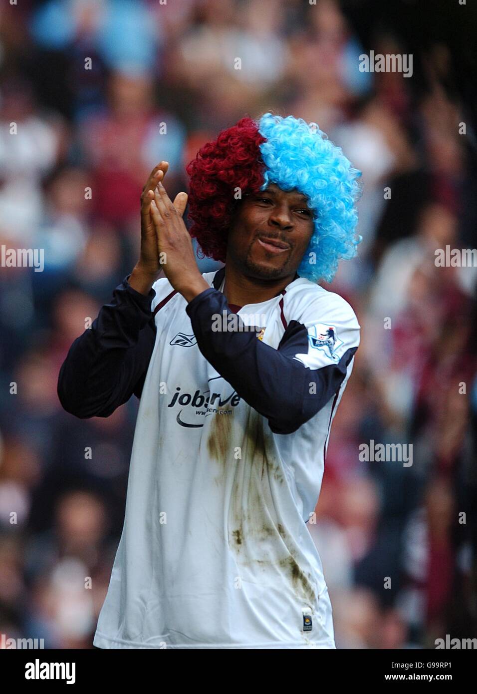 West Ham United's Daniel Gabbidon celebrates after the win against ...