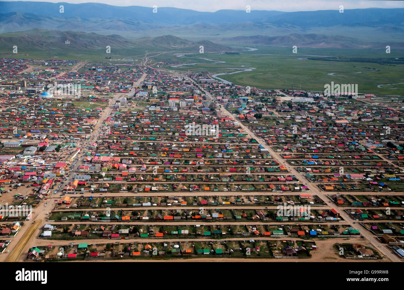 Murun is the administrative center of Khovsgol Stock Photo - Alamy