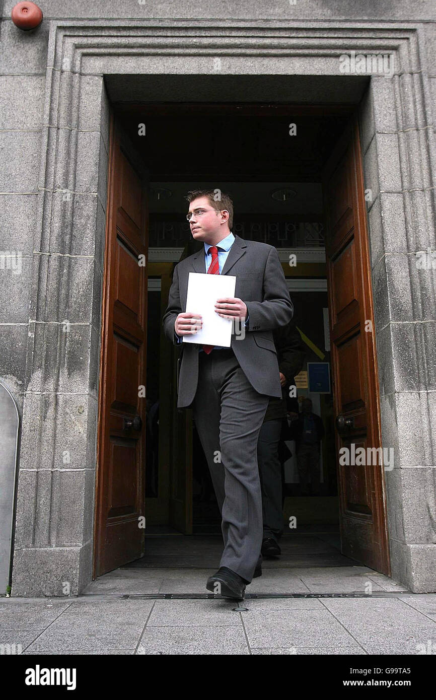 Dermot Laide, 23, walks free from the High Court in Dublin after a ...
