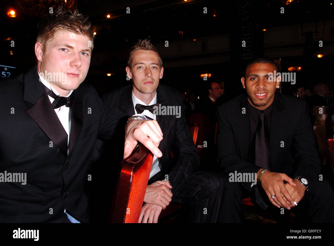 Peter crouch and west ham uniteds anton ferdinand hi-res stock ...