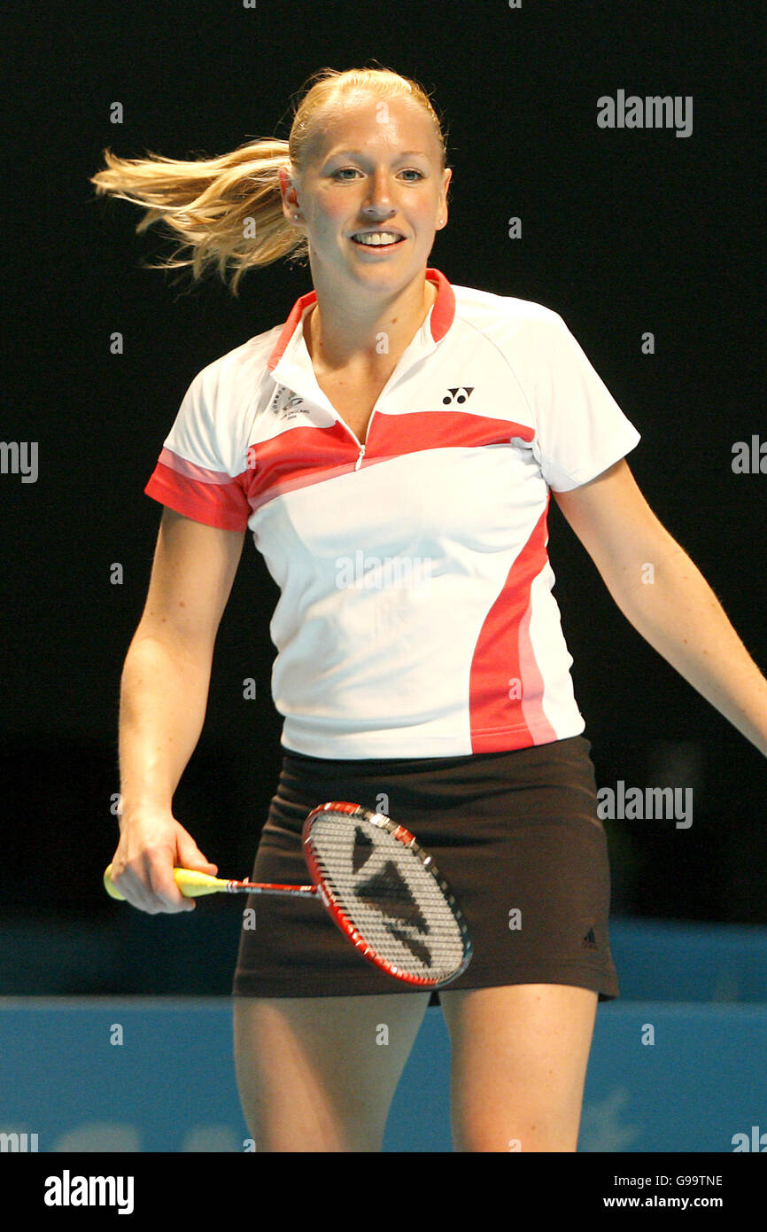 COMMONWEALTH Badminton. Gail Emms, England Stock Photo - Alamy