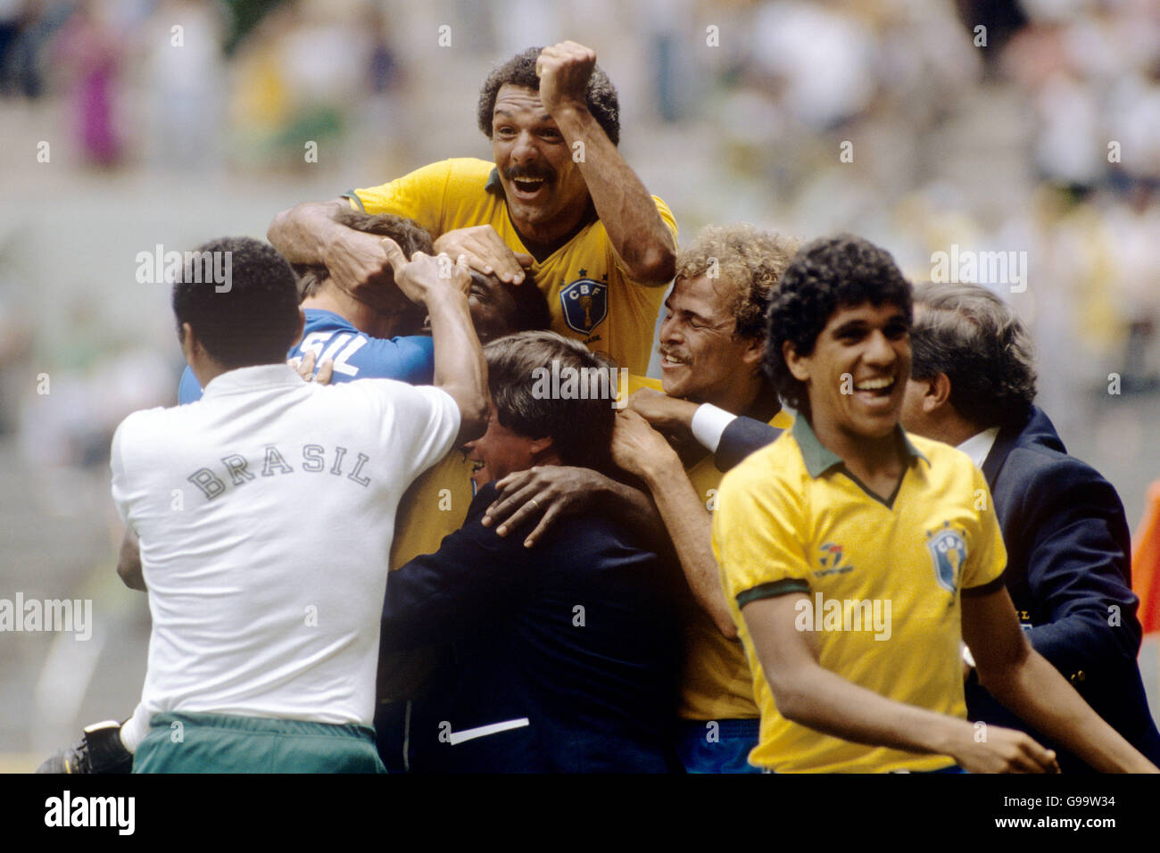 Soccer - FIFA World Cup Mexico 1986 - Group D - Brazil v Northern ...