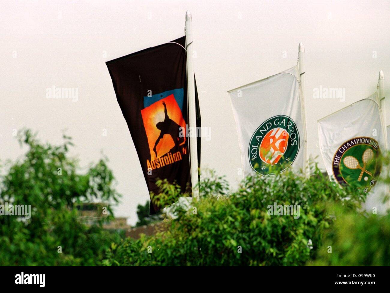 Flags australian open tennis hi-res stock photography and images - Alamy