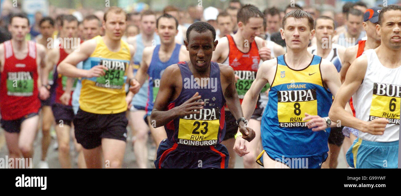 SCOTLAND Race. Runners compete in the BUPA Great Edinburgh Run Stock ...