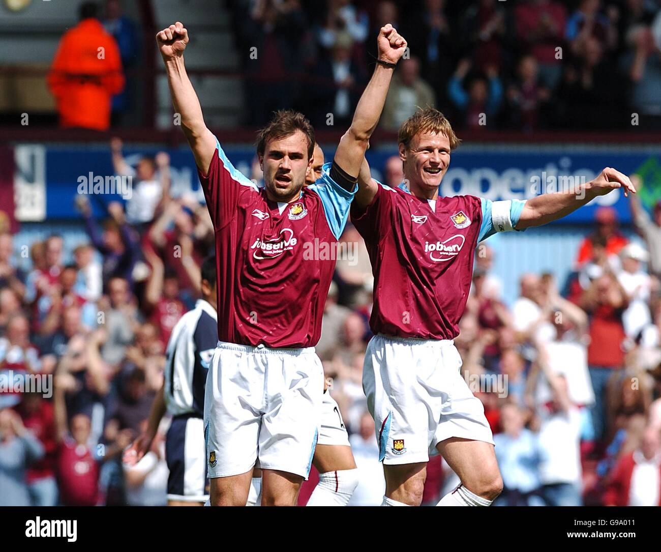 West Ham United's Carl Fletcher celebrates scoring the opening goal of ...