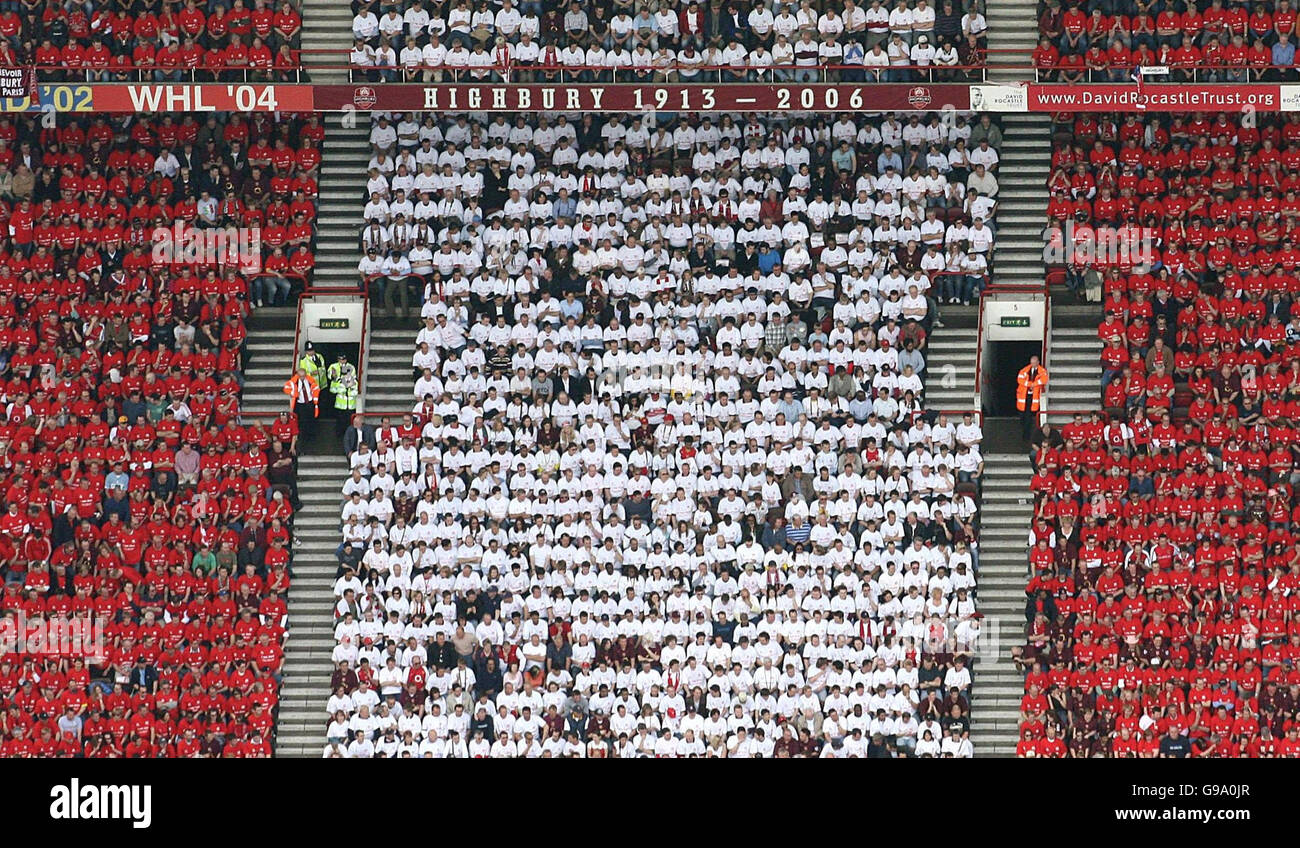 SOCCER Arsenal Aerial Views of London. A aerial view of Highbury ...