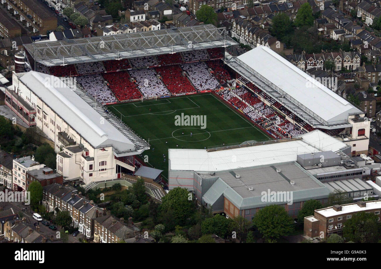 Aerial Views of London. A aerial view of Highbury Stadium as Arsenal ...