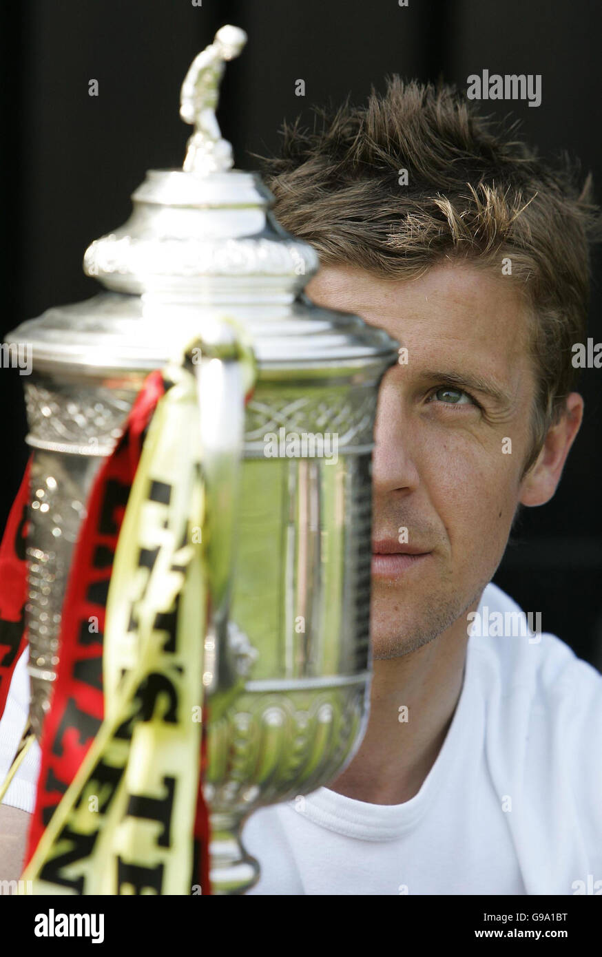 Gretna captain Chris Innes during a press day at Raydale Park, Gretna ...