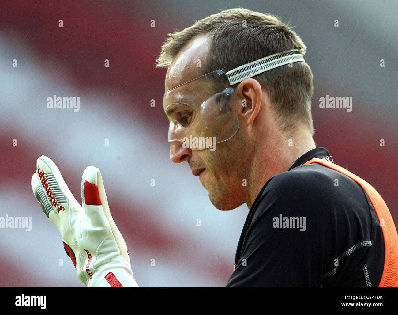 Middlesbrough goalkeeper Mark Schwarzer during a training session at ...