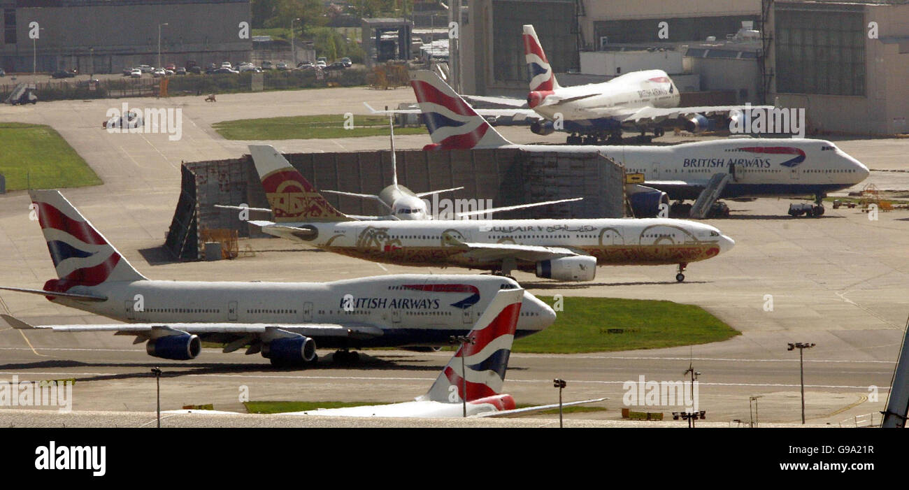 A view from the new air traffic control tower in the centre of Heathrow ...