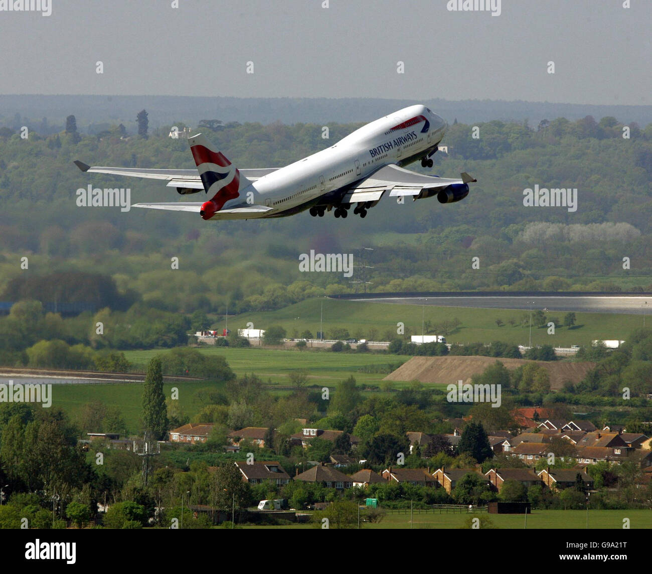 A view from the new air traffic control tower in the centre of Heathrow ...
