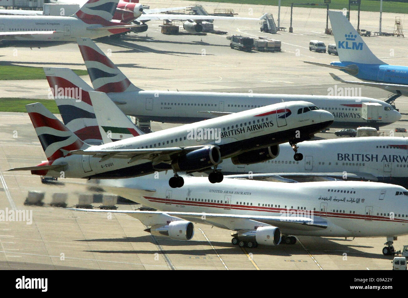 A view from the new air traffic control tower in the centre of Heathrow ...