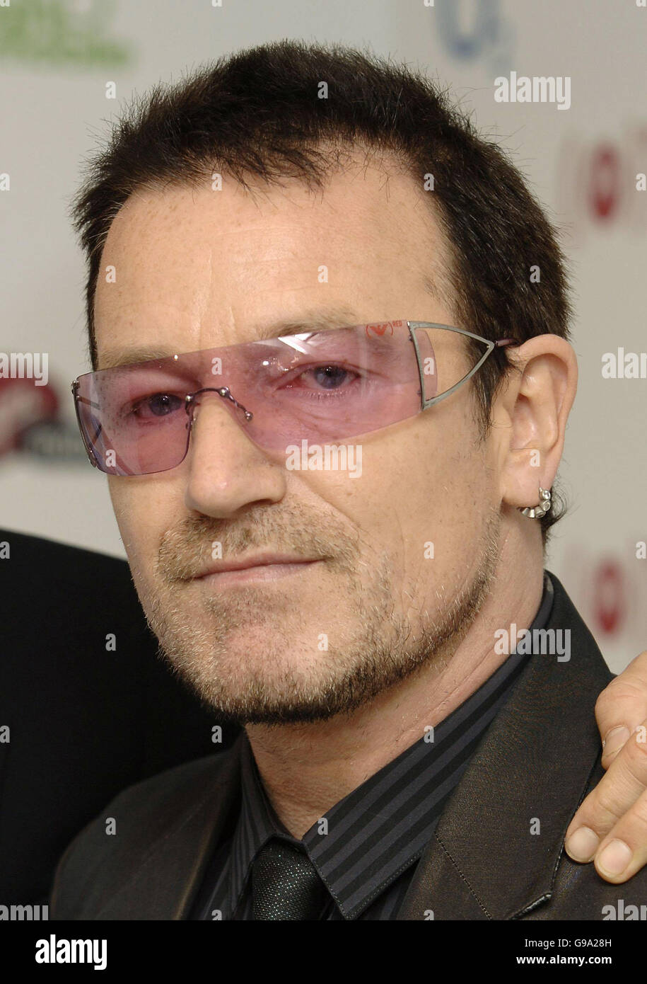 Bono during a photocall to announce the latest brand (Motorola) to join ...