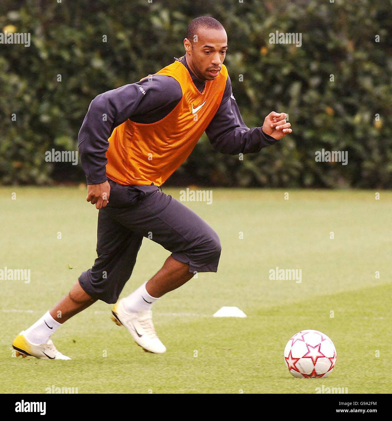 Arsenal's Thierry Henry during a training session at London Colney ...
