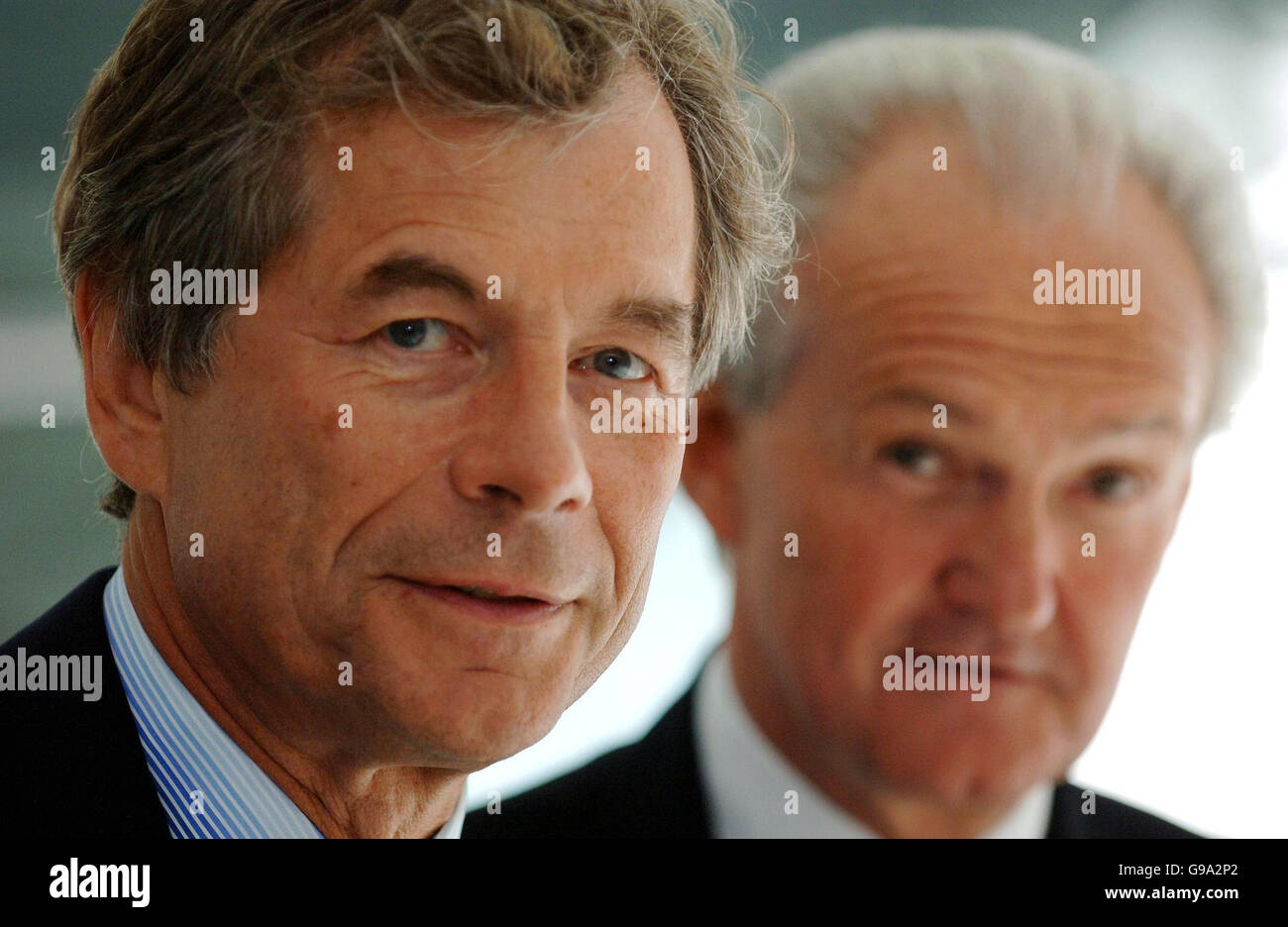 Chairman of British Airways Martin Broughton (left) and Cadbury ...