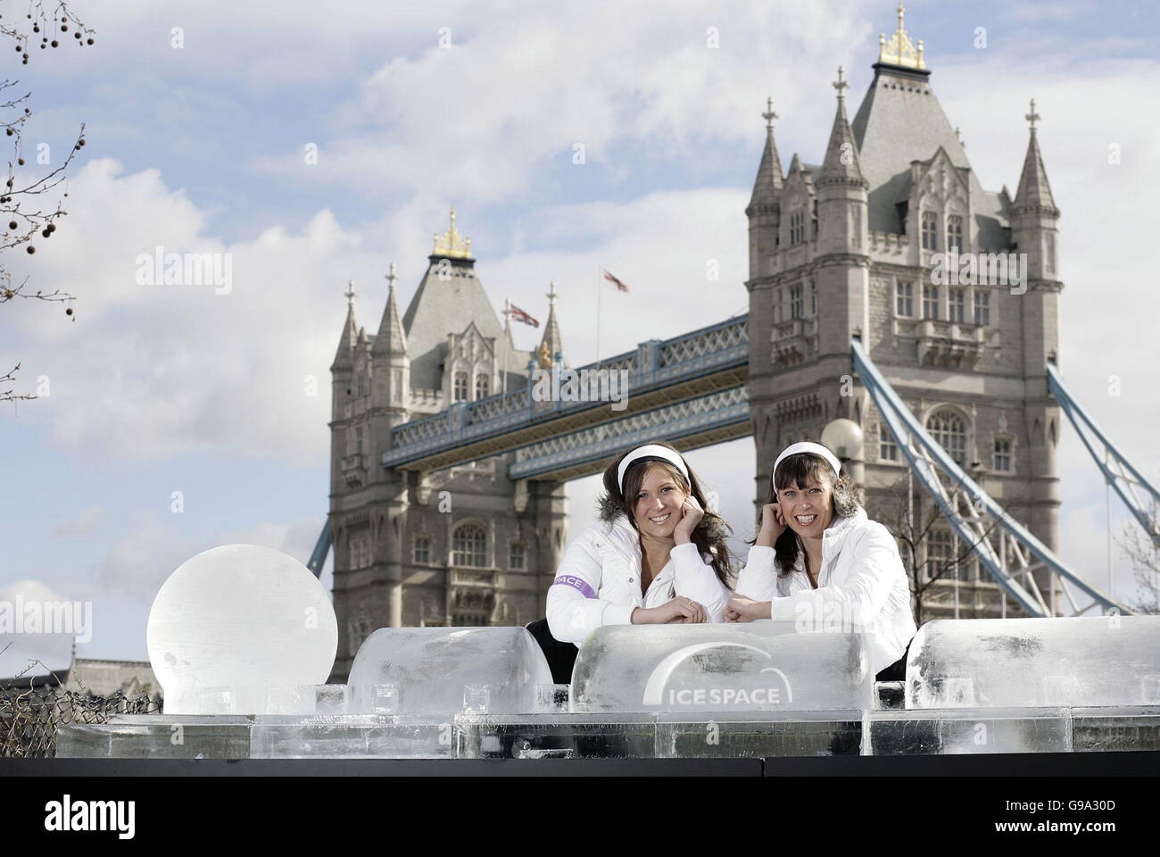 Ice Angels (L-R) Sam and Natasha as tickets went on sale today for the ...