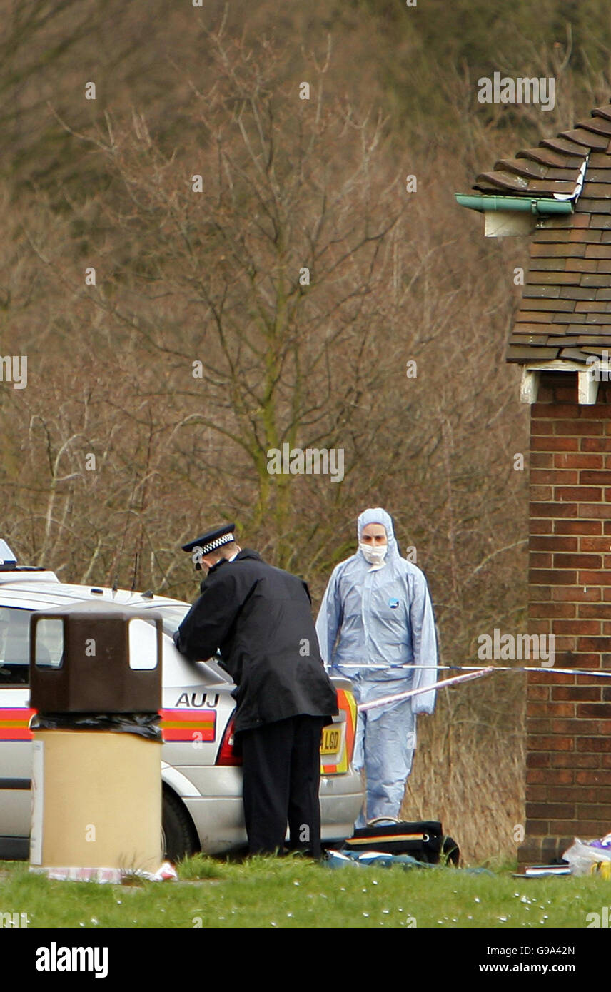 Police officers at st georges hospital in hornchurch hi-res stock ...