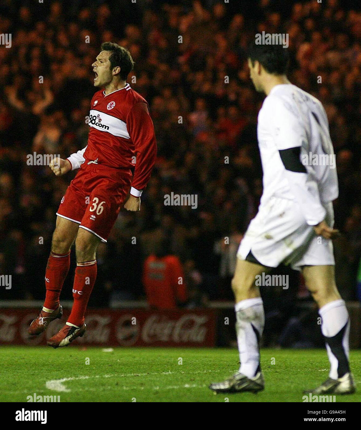 Middlesbrough's Mark Viduka celebrates scoring against Basle during the ...
