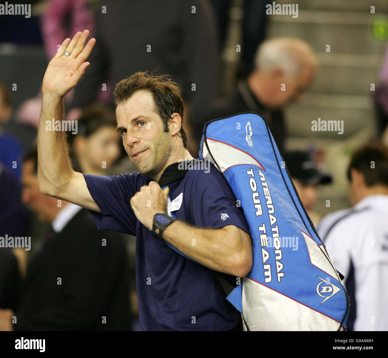 Great Britain's Greg Rusedski celebrates after the 6-3 6-7 (2-7) 7-5 7 ...