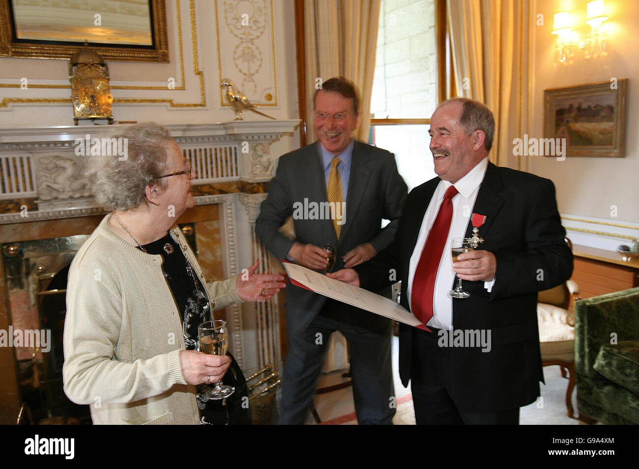 (L-r); Madge Martin (mother of Charlie), British Ambassador to Ireland ...