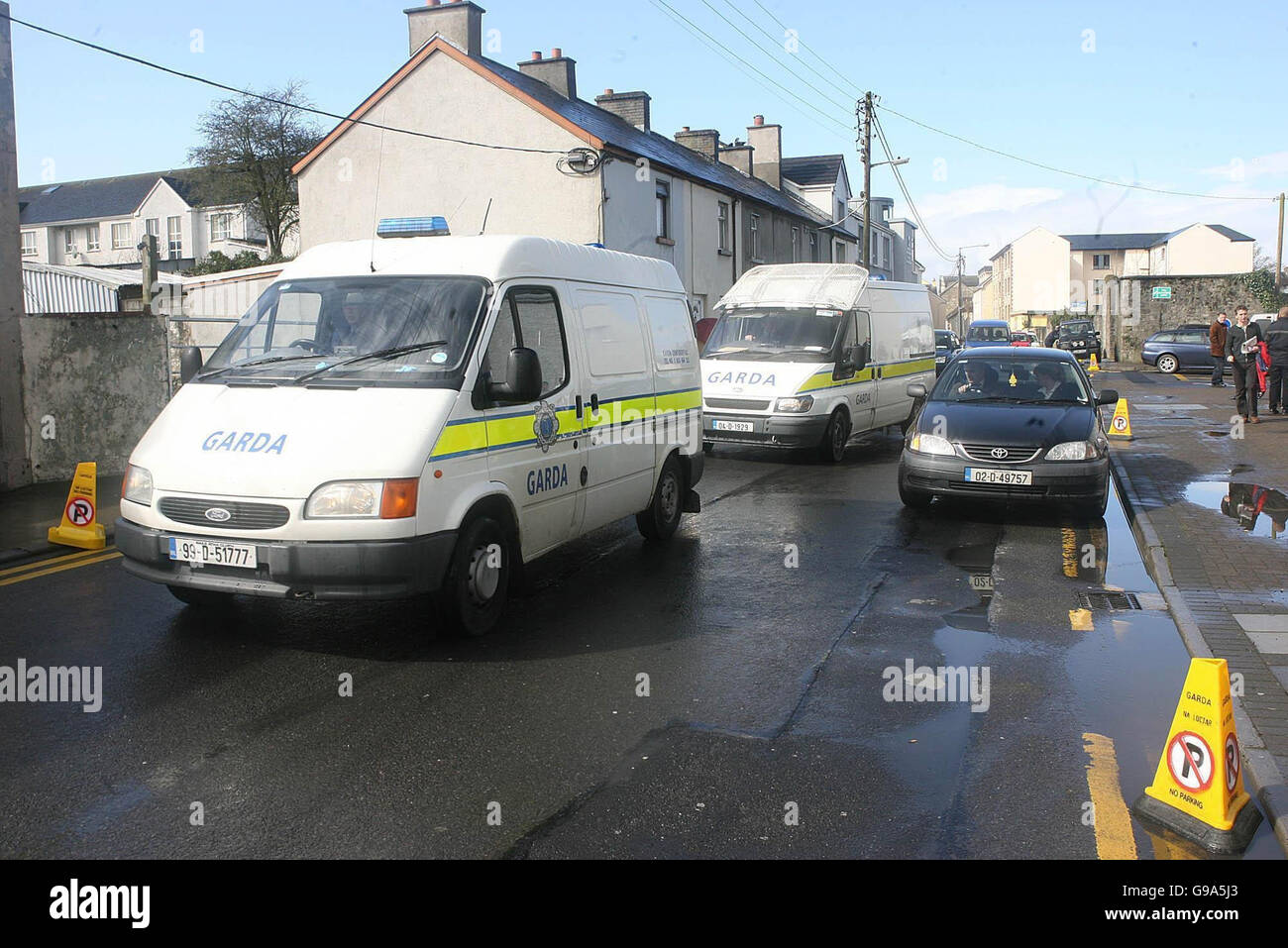 Two Garda vans containing three men accused of hijacking a lorry ...
