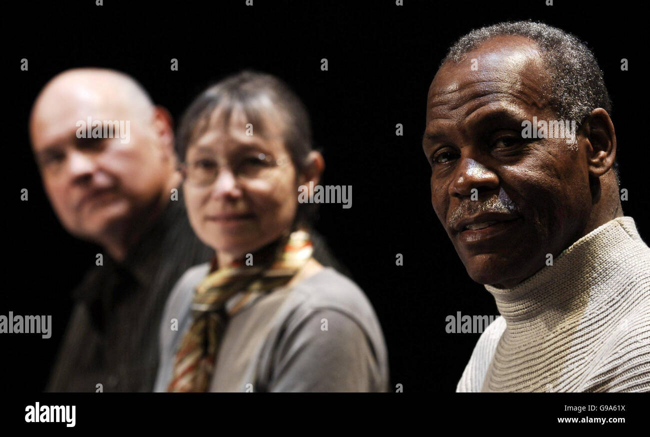 Cast members (L-R) Mike McShane, real-life 'exoneree' Sunny Jacobs and ...
