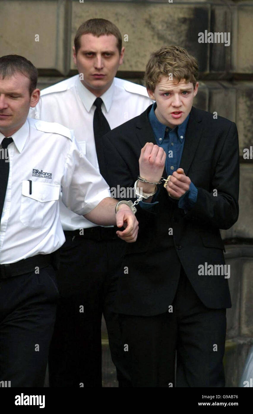 Adam Gallagher, 18, outside the High Court in Edinburgh where he was ...
