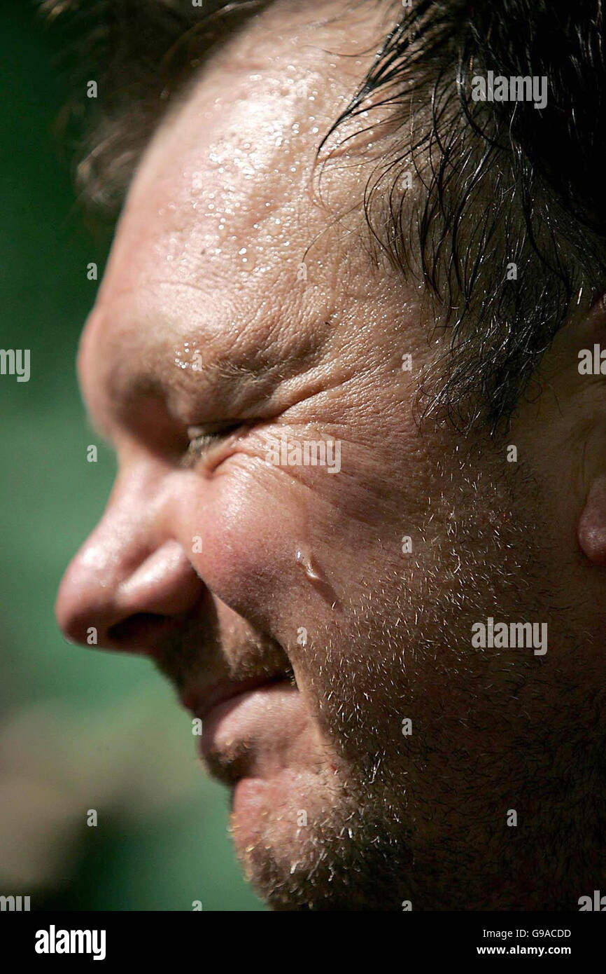 Sweat drips from the brow of lloyd scott hi-res stock photography and ...