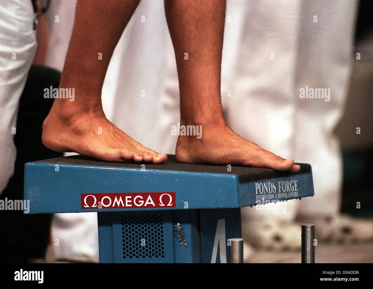 Feet generic big bigfoot omega timing board platform hi-res stock ...