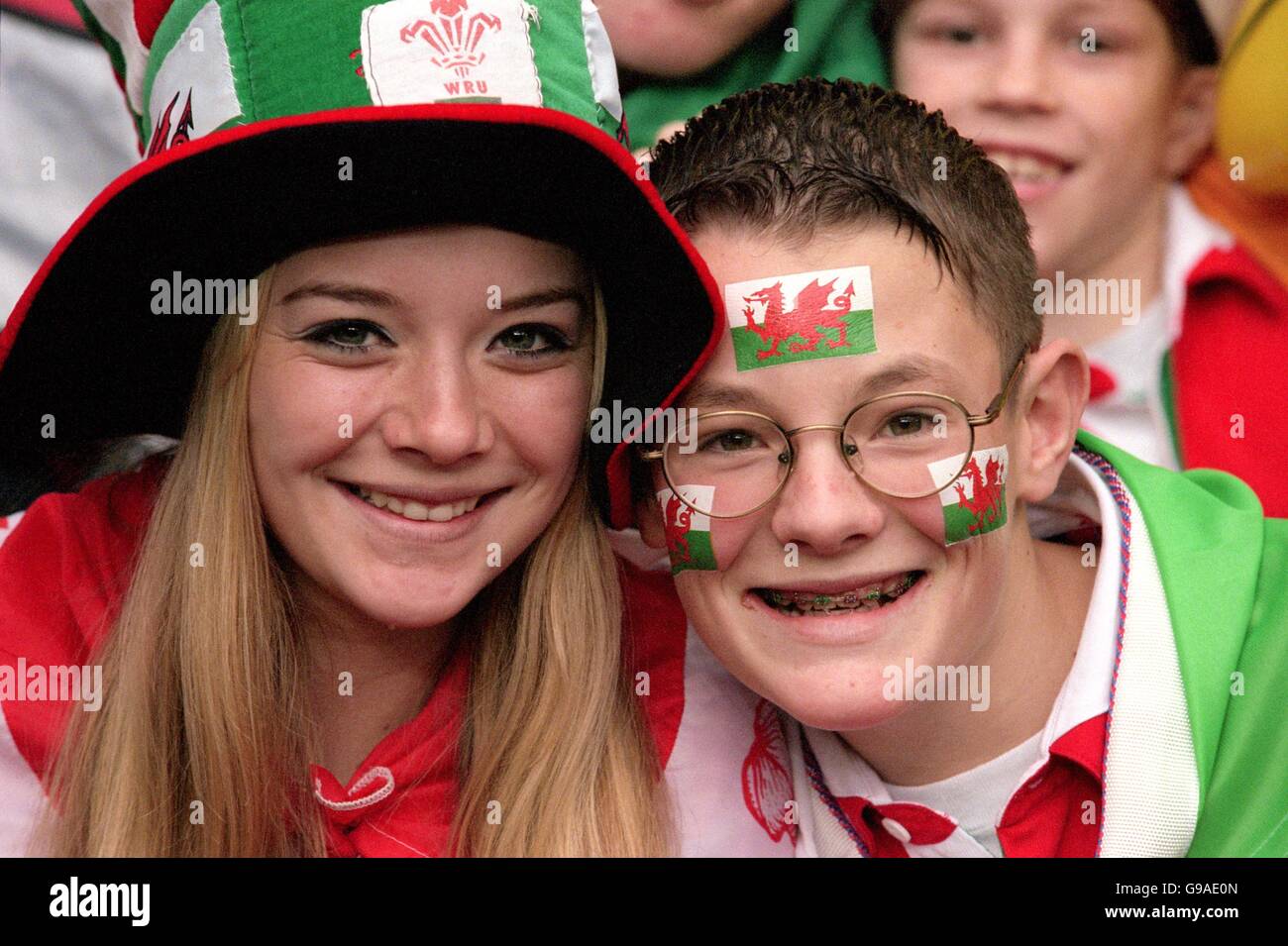Face painting geek braces teeth fans hat hi-res stock photography and ...
