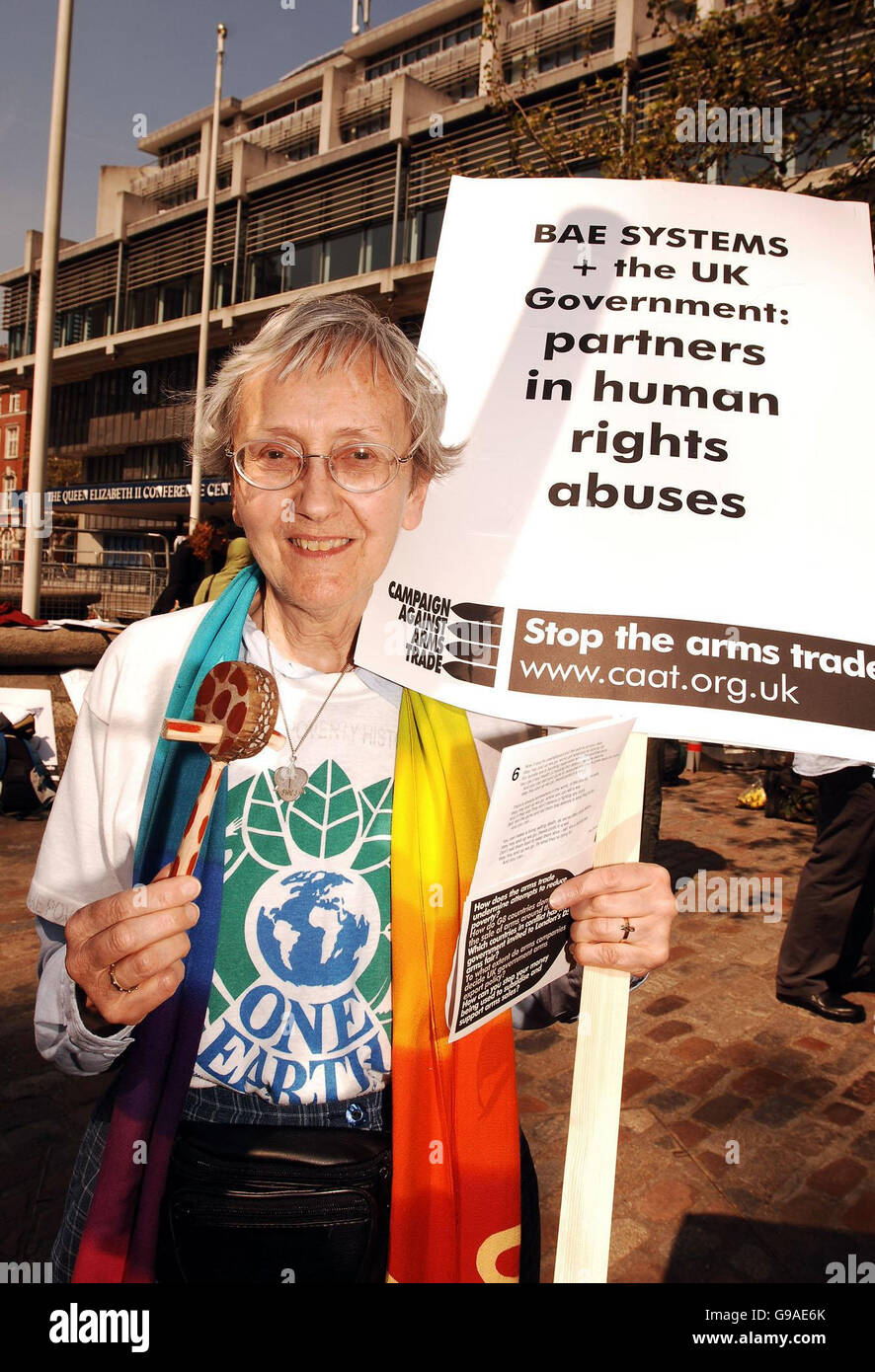 Protests outside the queen elizabeth ii conference centre in ...