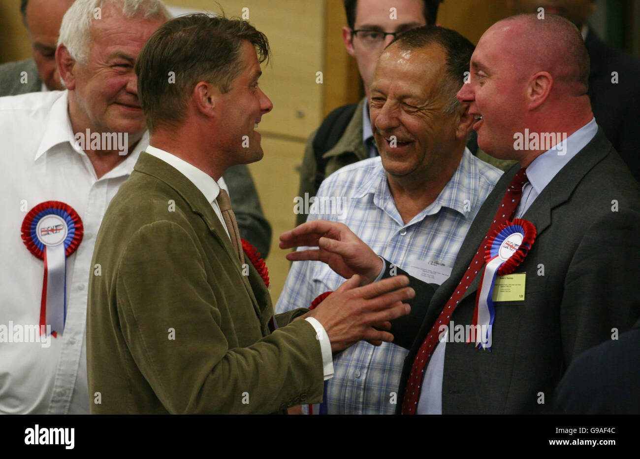 The British National Part's London organiser Richard Barnbrook (second ...