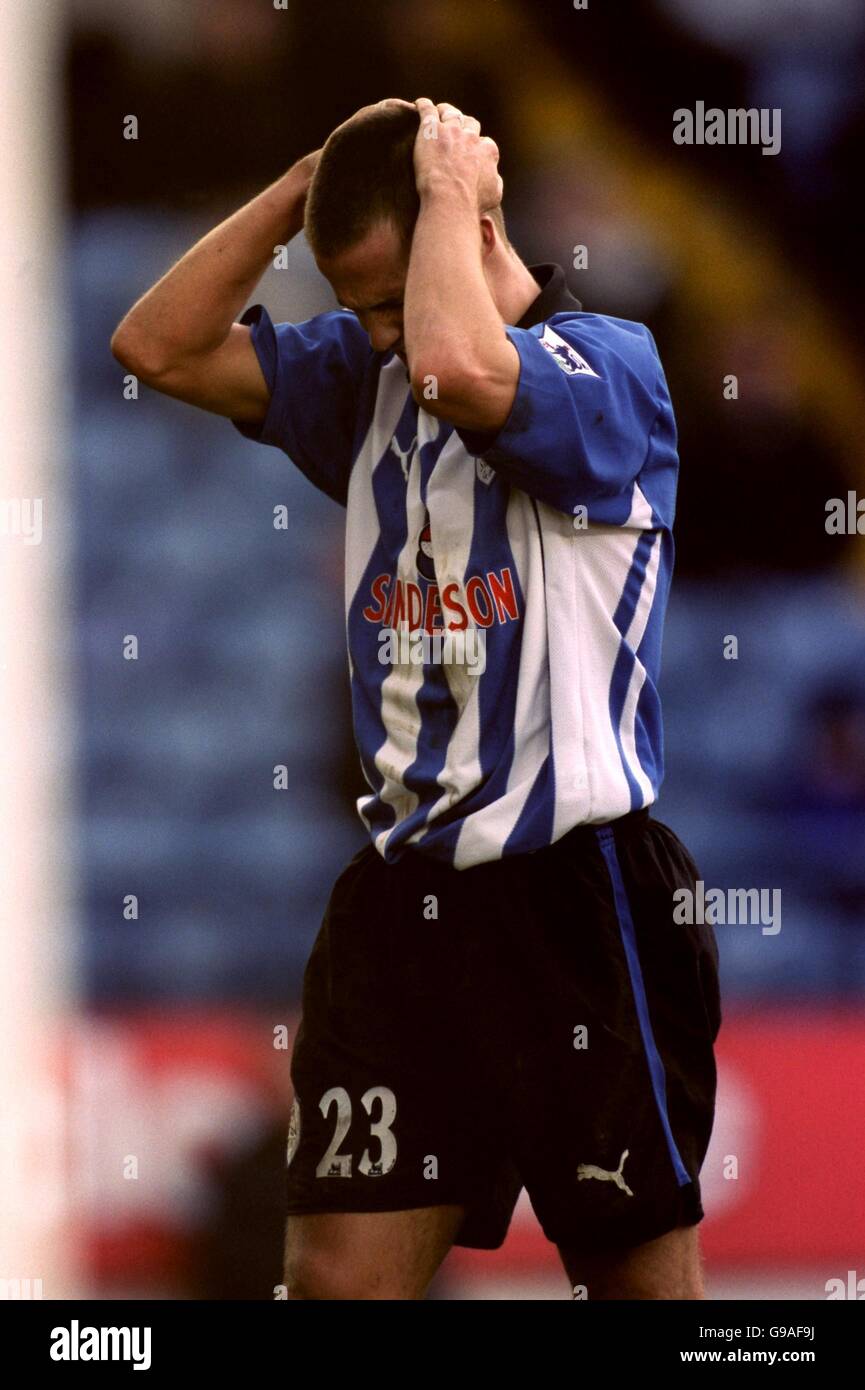 Sheffield Wednesday's Gilles de Bilde is distraught after missing from ...