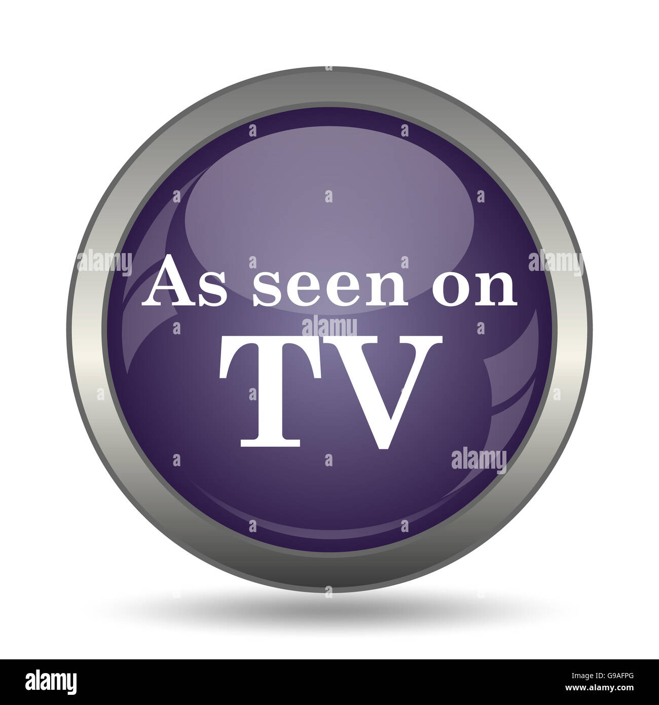 As seen on TV icon. Internet button on white background Stock Photo - Alamy