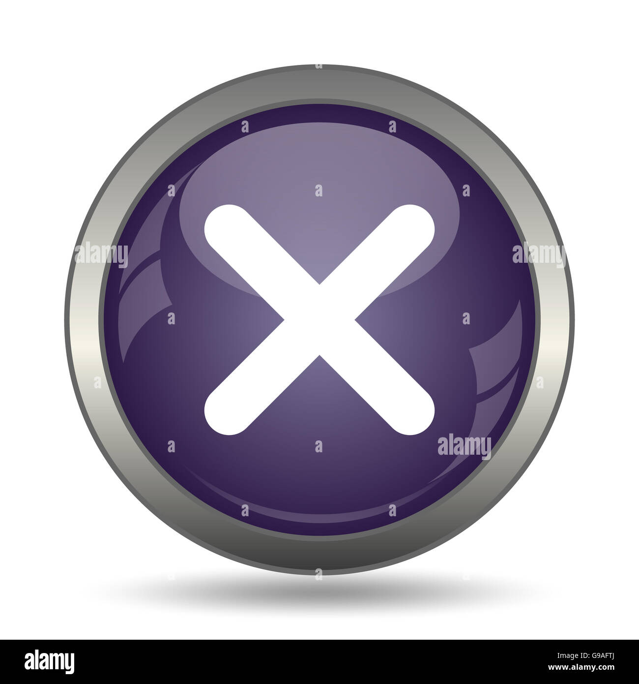 X close icon. Internet button on white background Stock Photo - Alamy