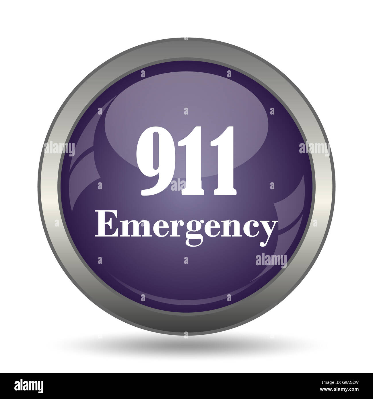 911 Emergency icon. Internet button on white background Stock Photo - Alamy